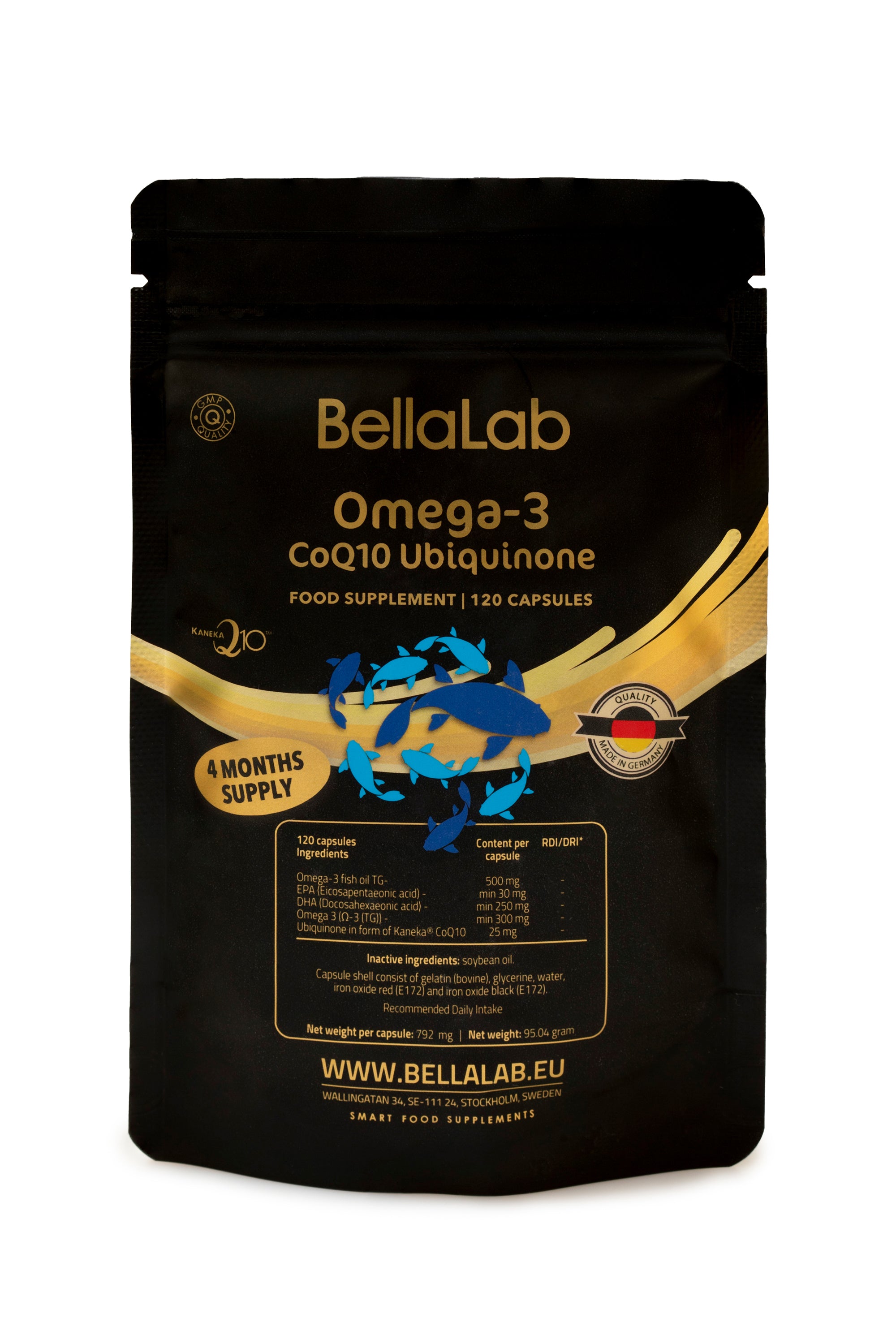 Omega 3 + Koensüüm Q10 Ubikinoon Toidulisand – Bellalab EE