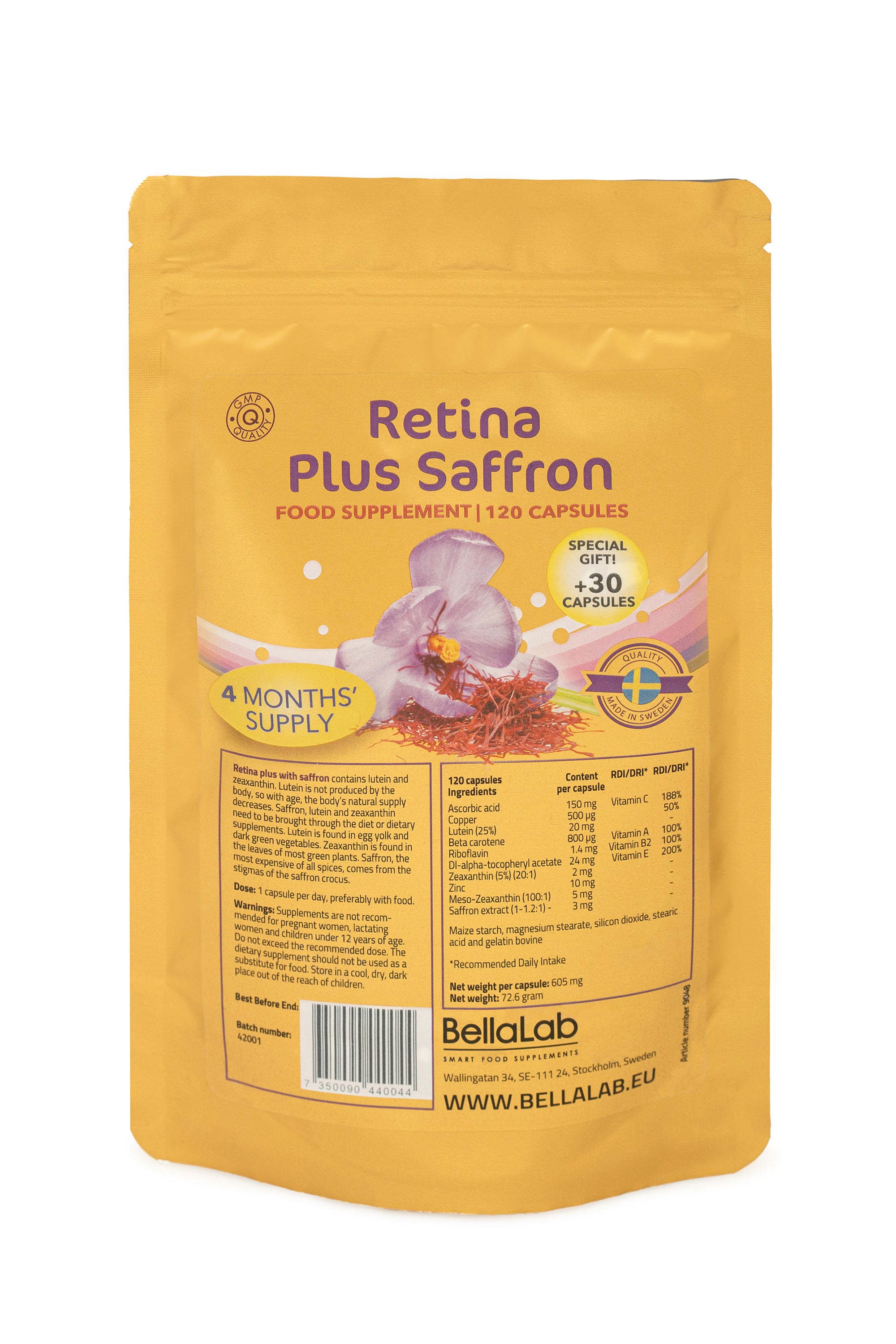 Retina Plus safraniga – Bellalab EE